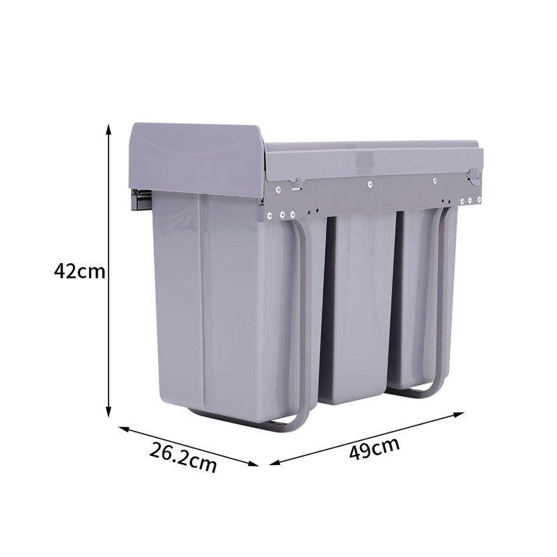 Rebrilliant Plastic Manual Lift Pull Out Rubbish Bin - 30L | Wayfair.co.uk