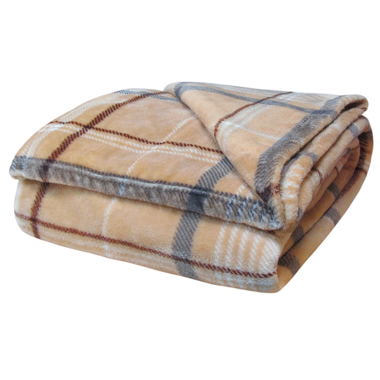 Brambly Cottage Baldev Soft Touch Check Snuggle Blanket Throw | Wayfair ...