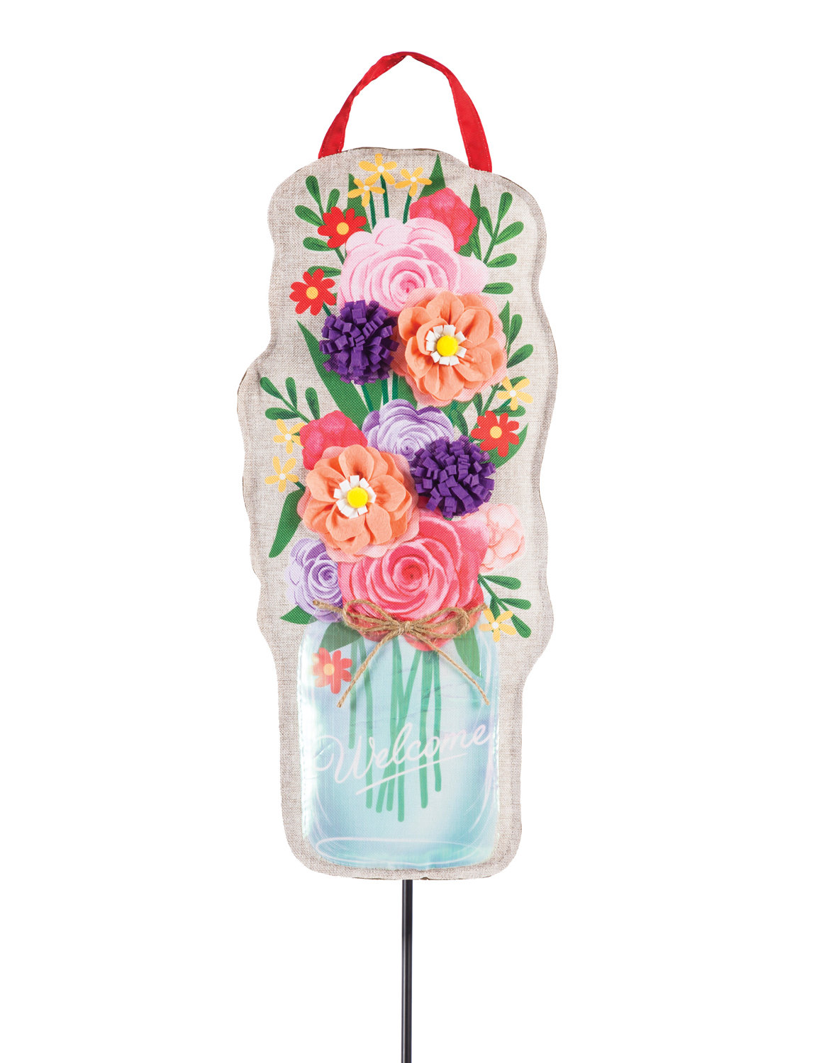 Rosalind Wheeler Pearce Mason Jar Bouquet Garden Stake | Wayfair