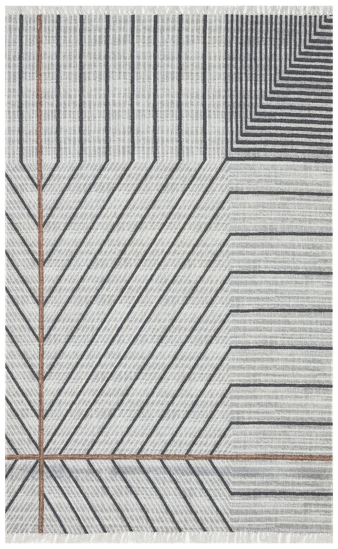 East Urban Home Sanders Machine Made Flatweave Cotton/Polyester Area ...