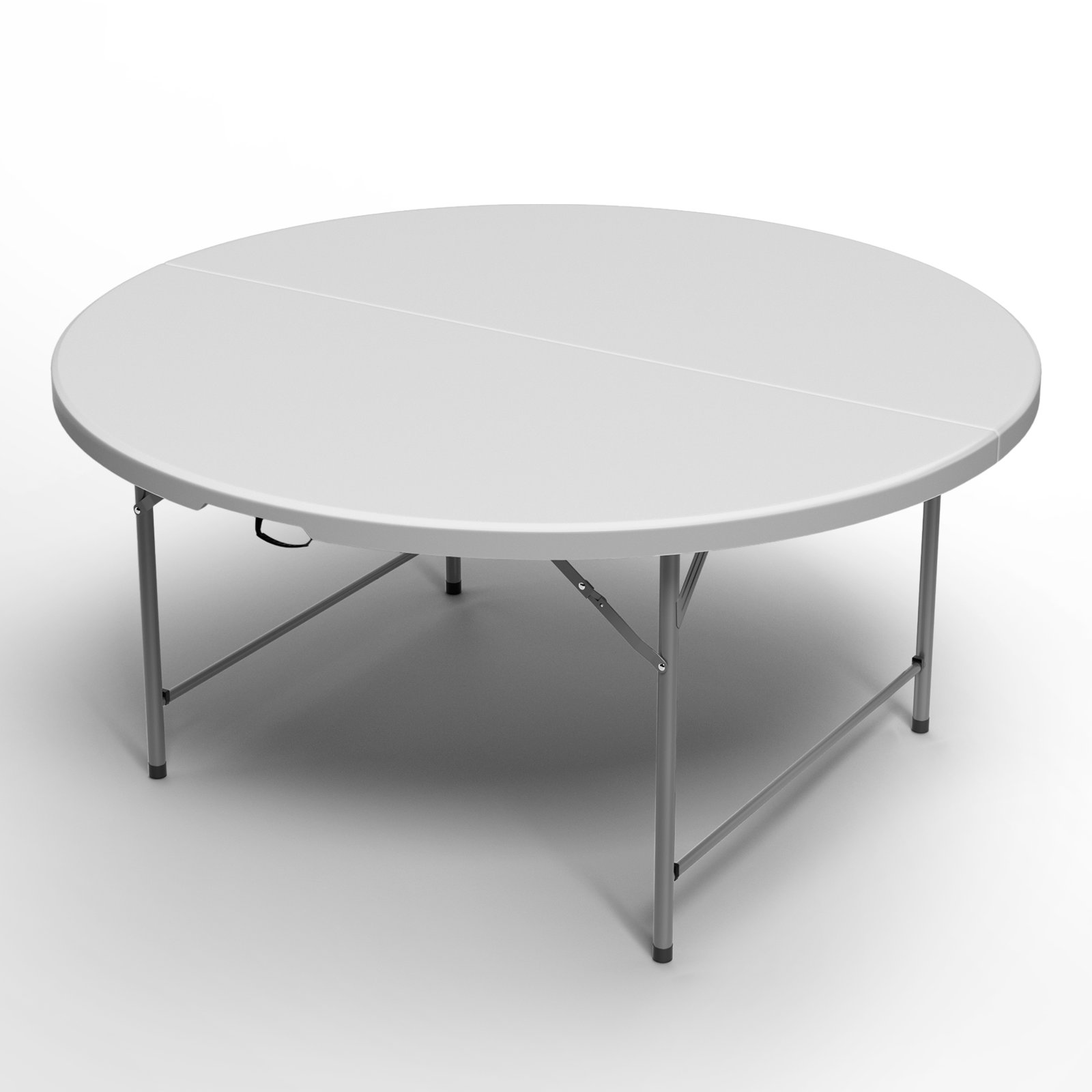 MoNiBloom Plastic Round Folding Table, Portable Foldable Party Banquet ...