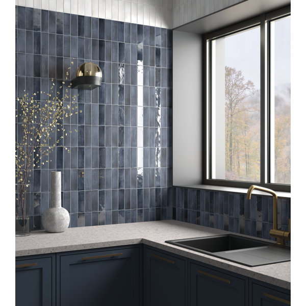 Merola Tile Coco 2" x 6" Porcelain Brick Look Subway Wall & Floor Tile ...