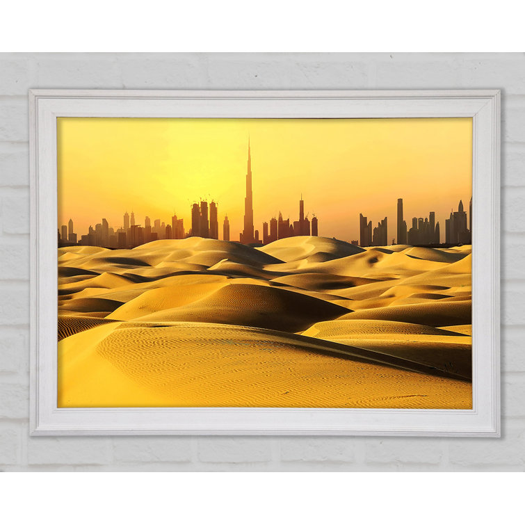 Brayden Studio Burj Khalifa Golden Sunset - Single Picture Frame Art ...