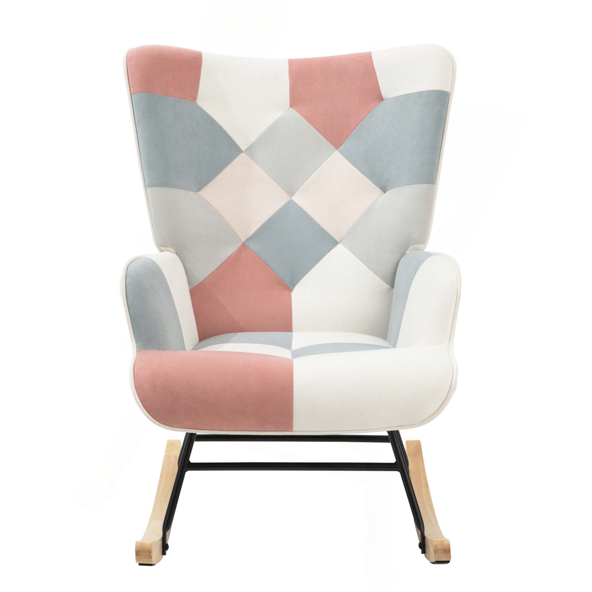 Dakota Fields Accent Rocking Chair,Mid Century Fabric Rocker Chair With ...