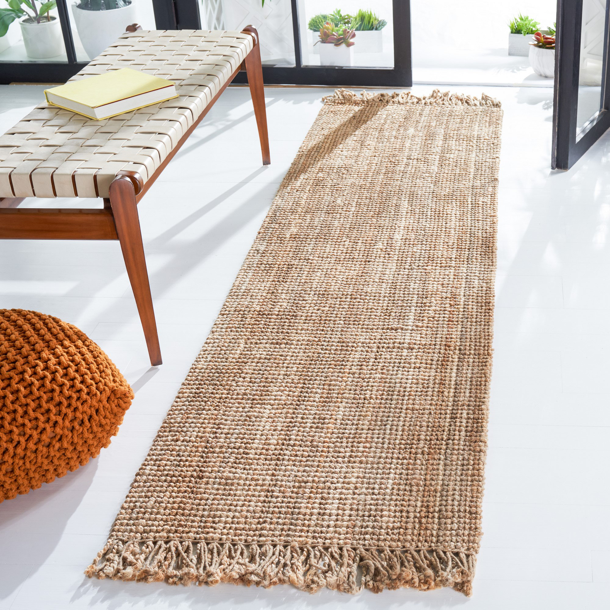 Highland Dunes Lin Natural Fiber Hand Woven Jute Rug & Reviews | Wayfair