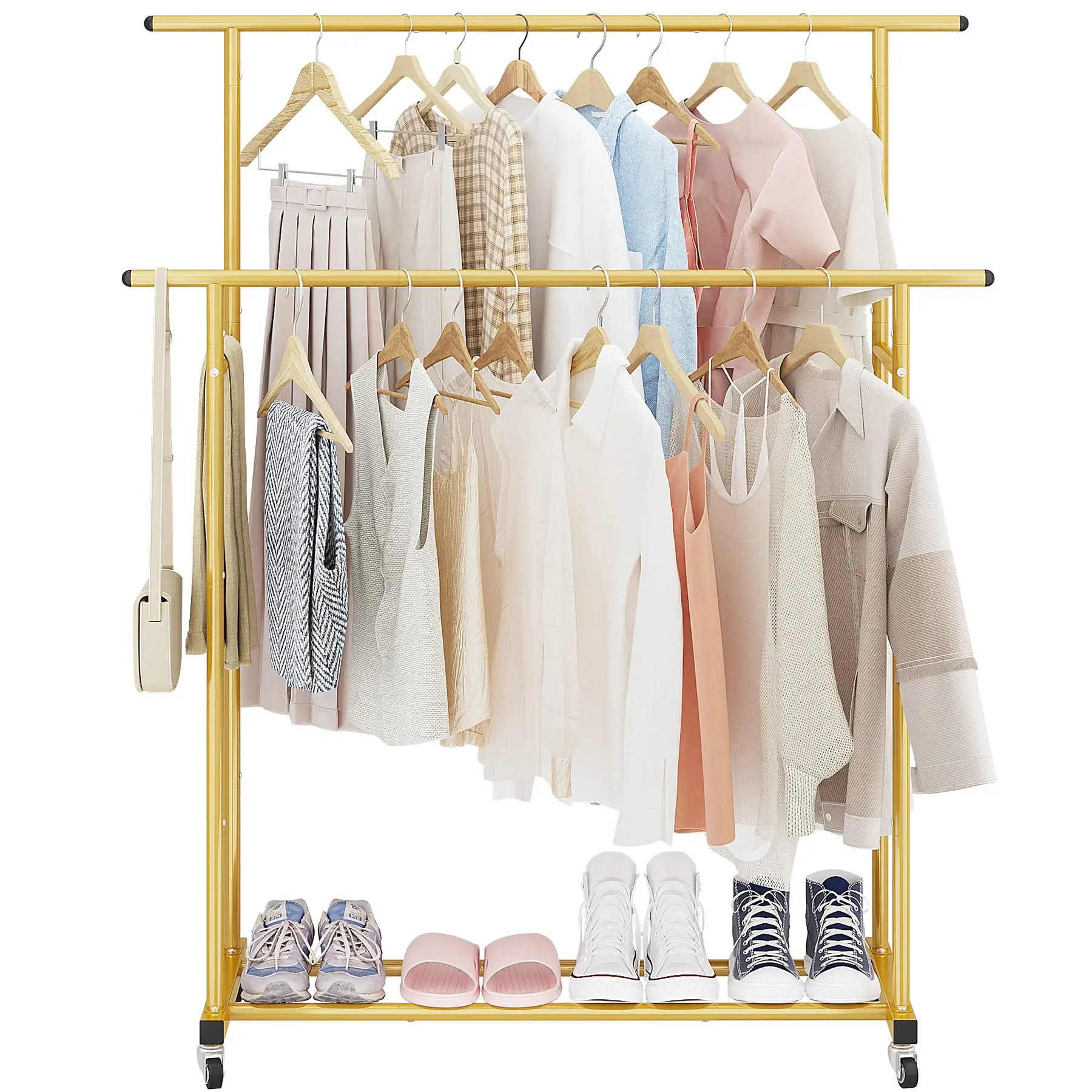 Rebrilliant Double Pole Clothing Rack | Wayfair