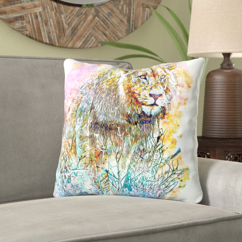 Rug Tycoon Lion Throw Pillow | Wayfair