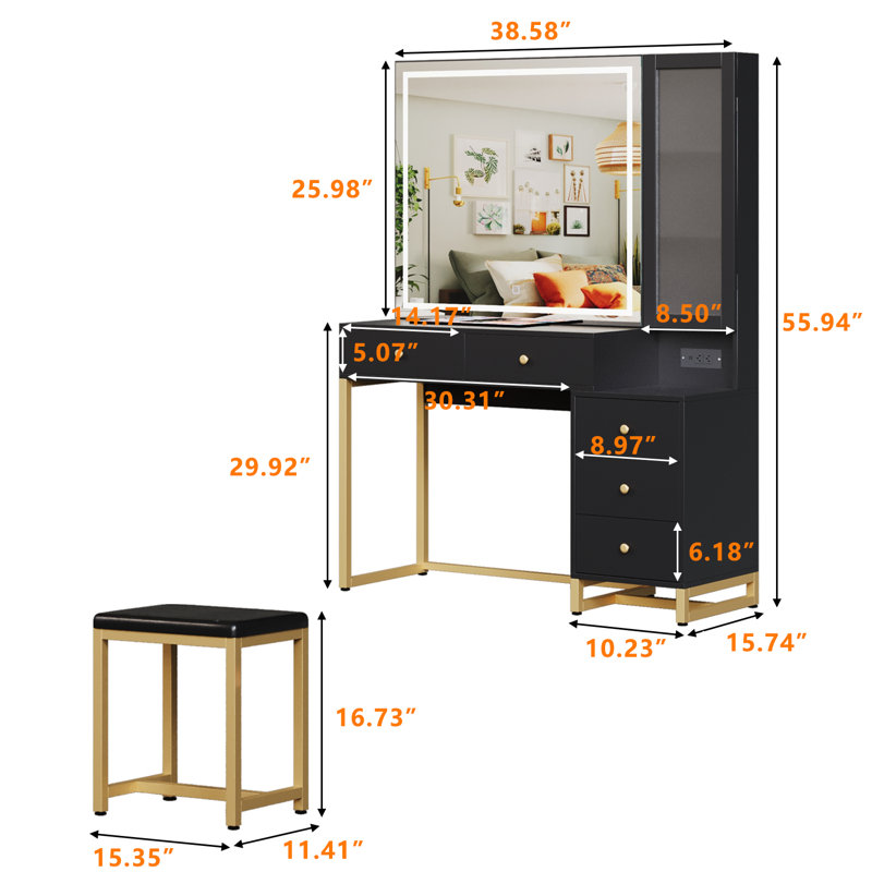 Mercer41 Quinnel Vanity & Reviews | Wayfair