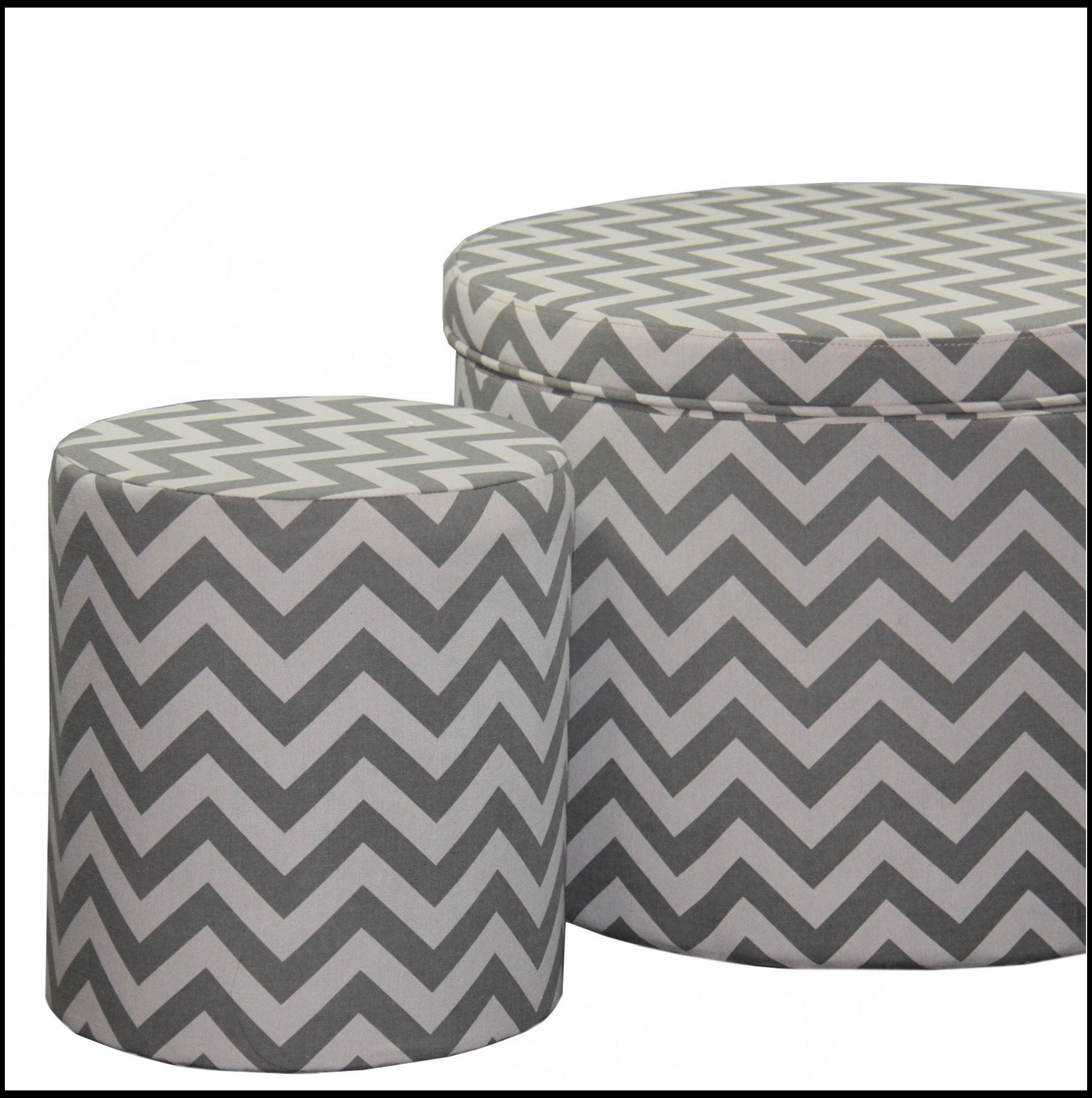 George Oliver Versatile Chevron Patterned Storage Ottoman With Ample ...