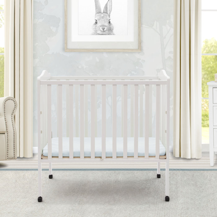 Delta Children Folding Mini Portable Crib with Mattress & Reviews | Wayfair