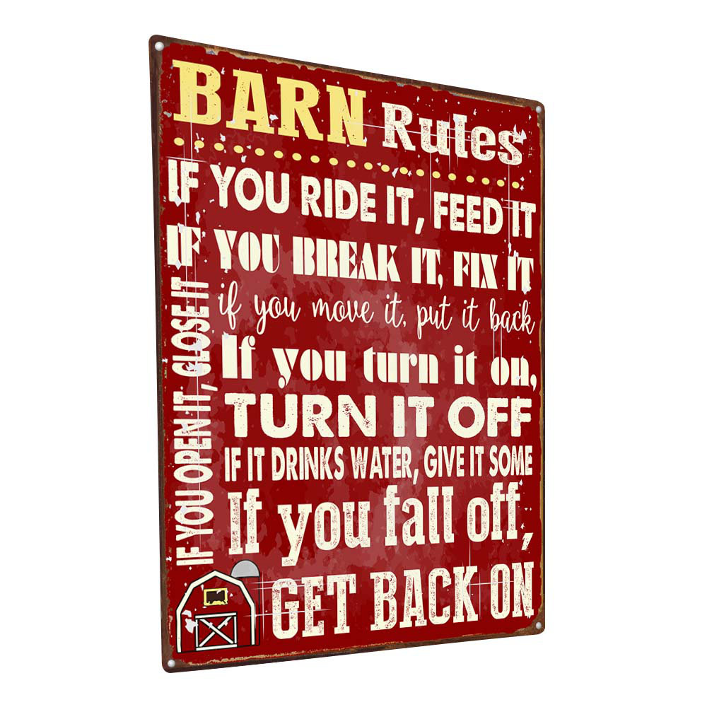 Trinx Janyhia Rustic Barn Rules Sign - Wayfair Canada