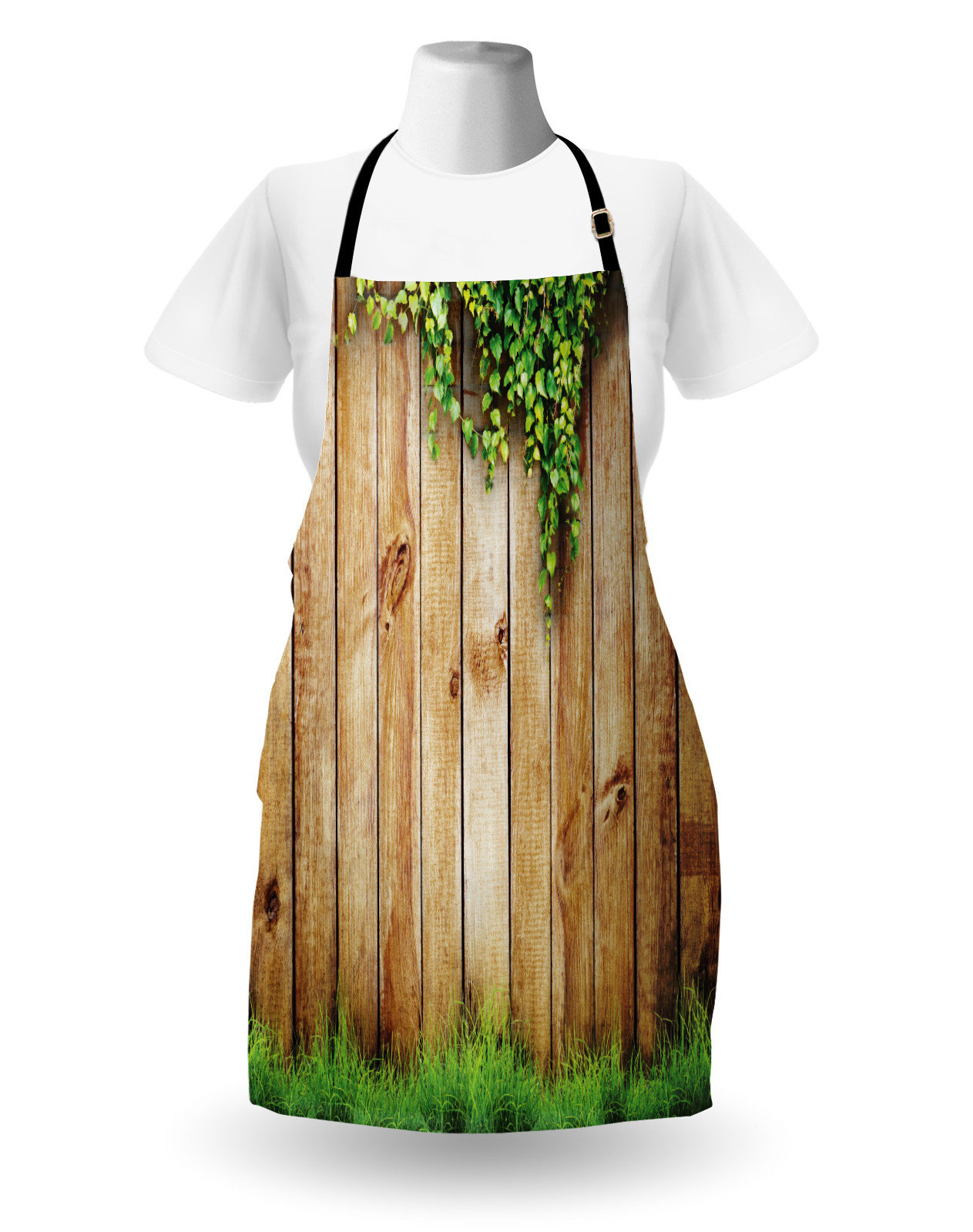 East Urban Home Rustic Apron Unisex, Wooden Garden Fence, Adult Size ...