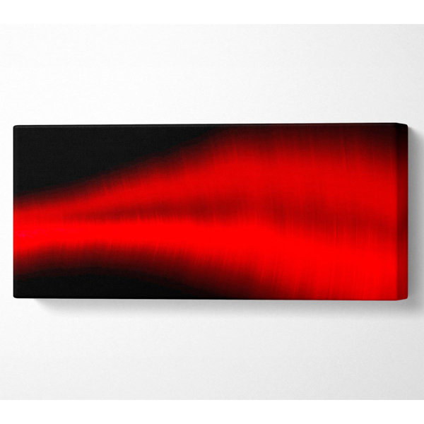 Ebern Designs Red Sound Waves - Wrapped Canvas Panoramic Art Prints ...