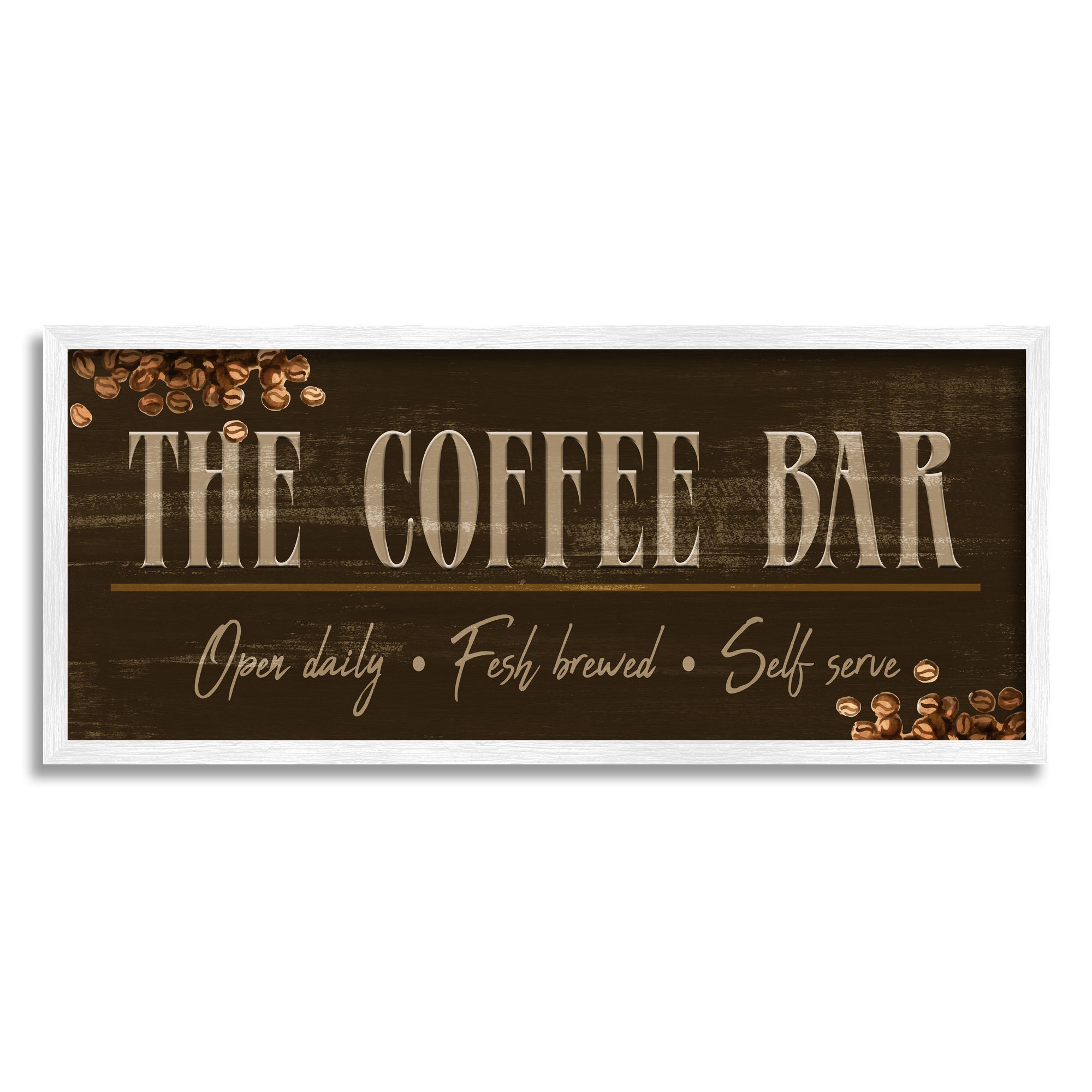 Stupell Industries bb-009-Framed Rustic Coffee Bar Sign by Kim Allen ...