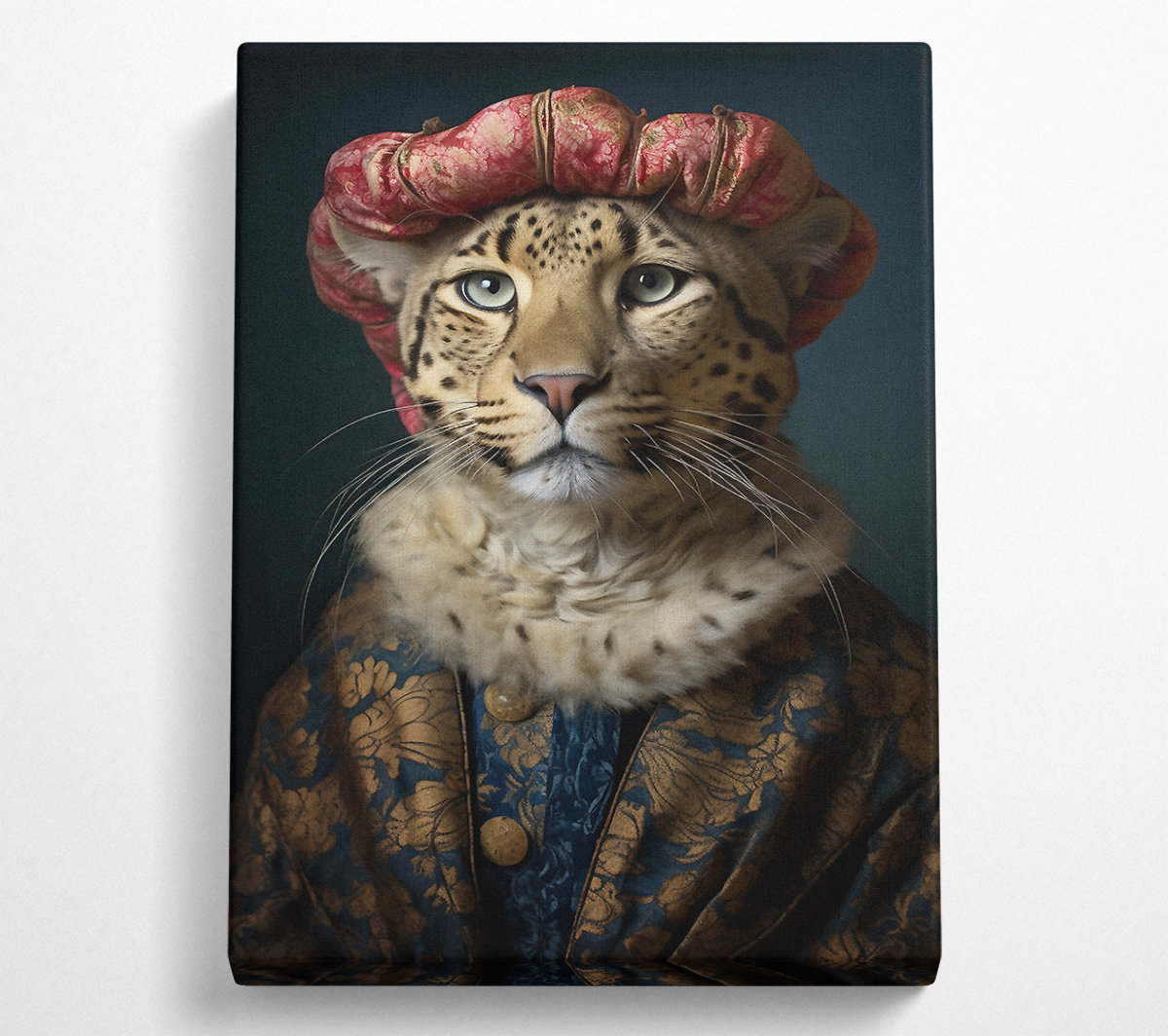 Happy Larry Leopard Hat Renaissance Canvas Art Print | Wayfair.co.uk