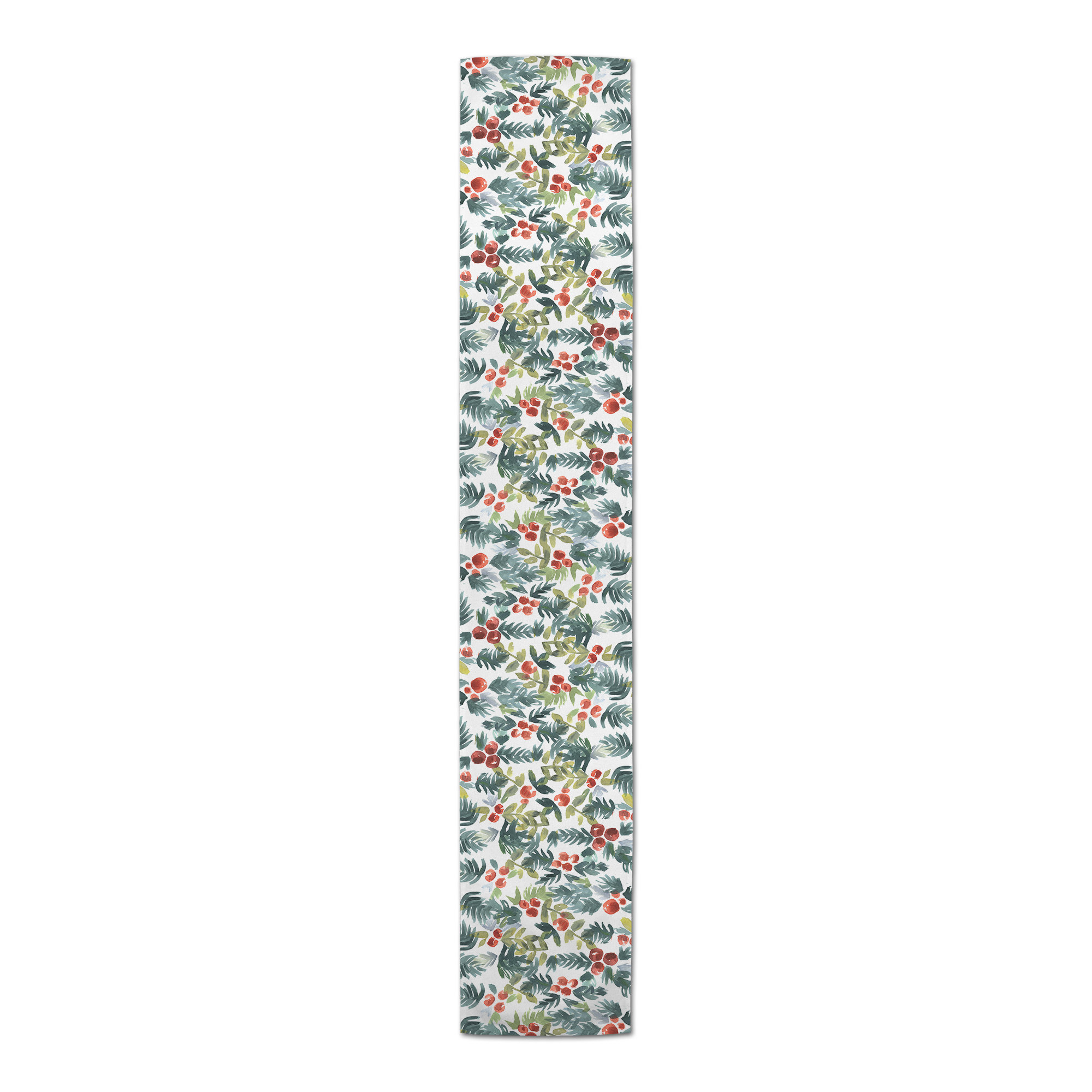 The Holiday Aisle® Windsor Watercolor Holly Runner - Wayfair Canada