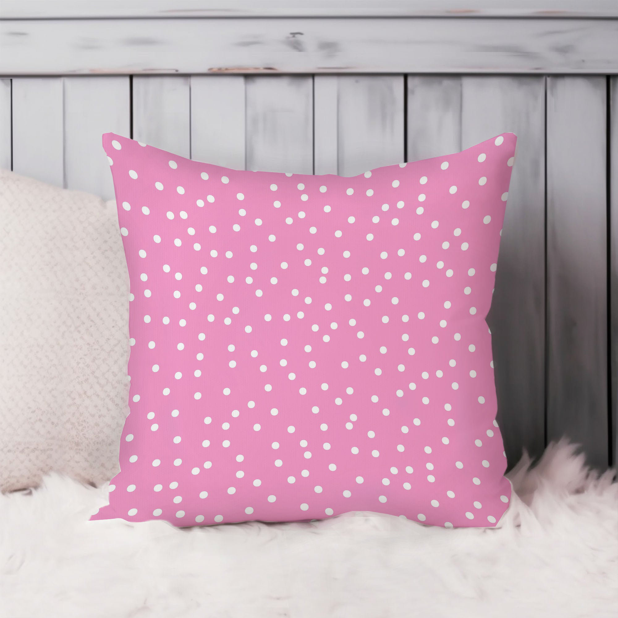 Ethan Taylor Abstract Hot Pink Dots Pattern I Modern Throw Pillow Cover | Wayfair