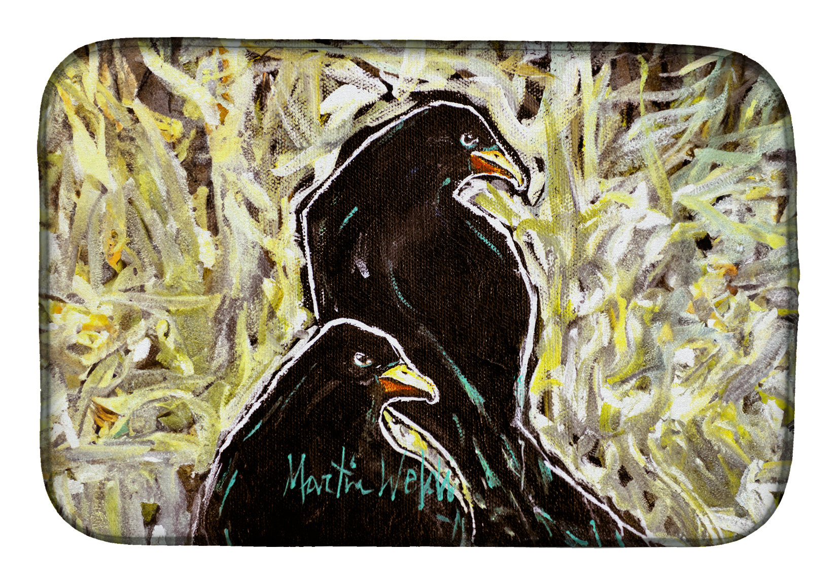 Caroline's Treasures Martin Welch New Artwork Drying Mat | Wayfair