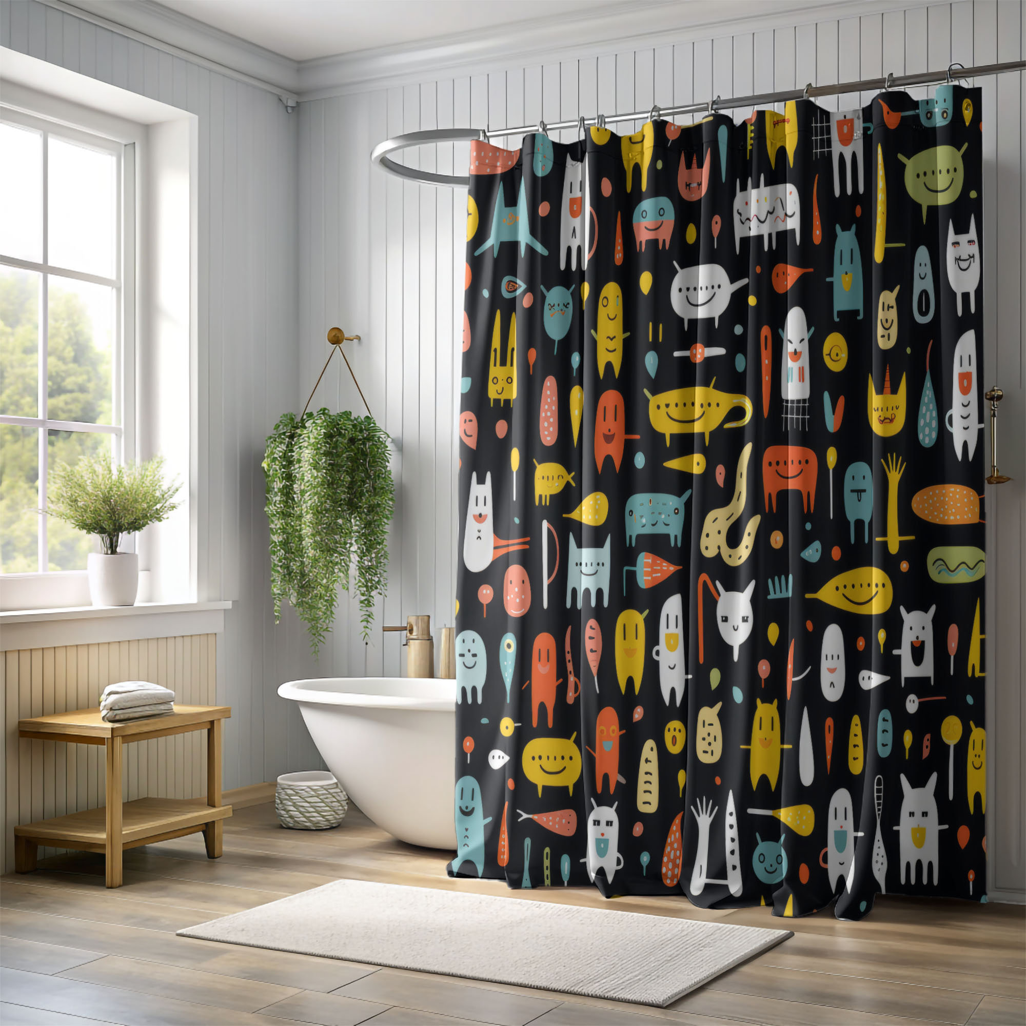 Latitude Run® Animated Fun - Premium Shower Curtain | Wayfair