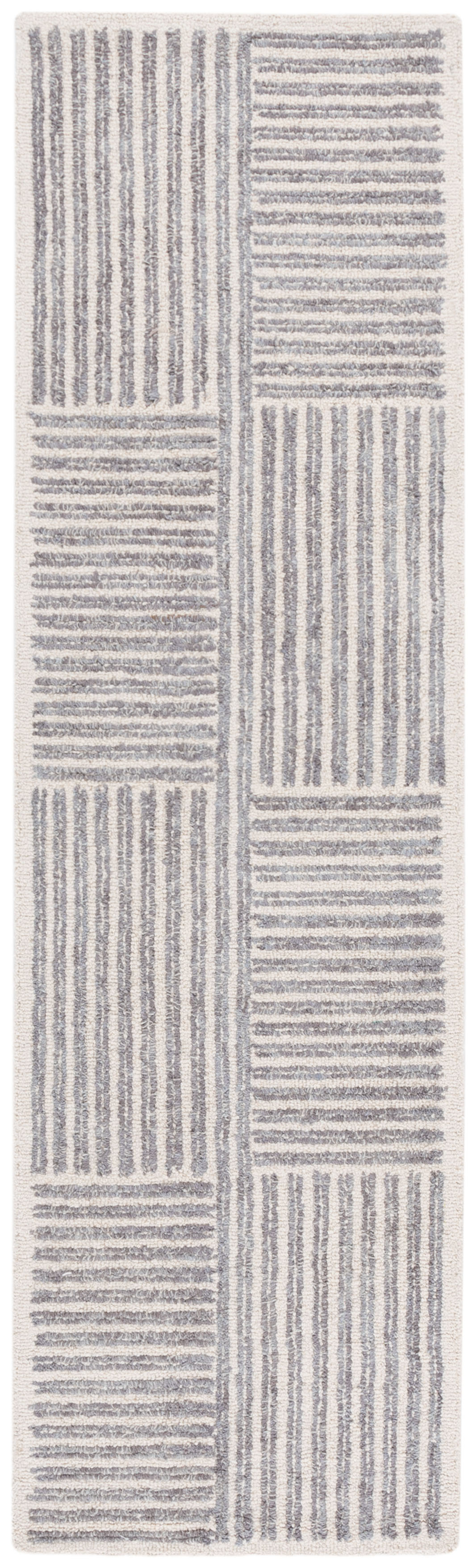 Latitude Run® Rowden Tufted Wool And Jute Pile Performance Striped Rug ...