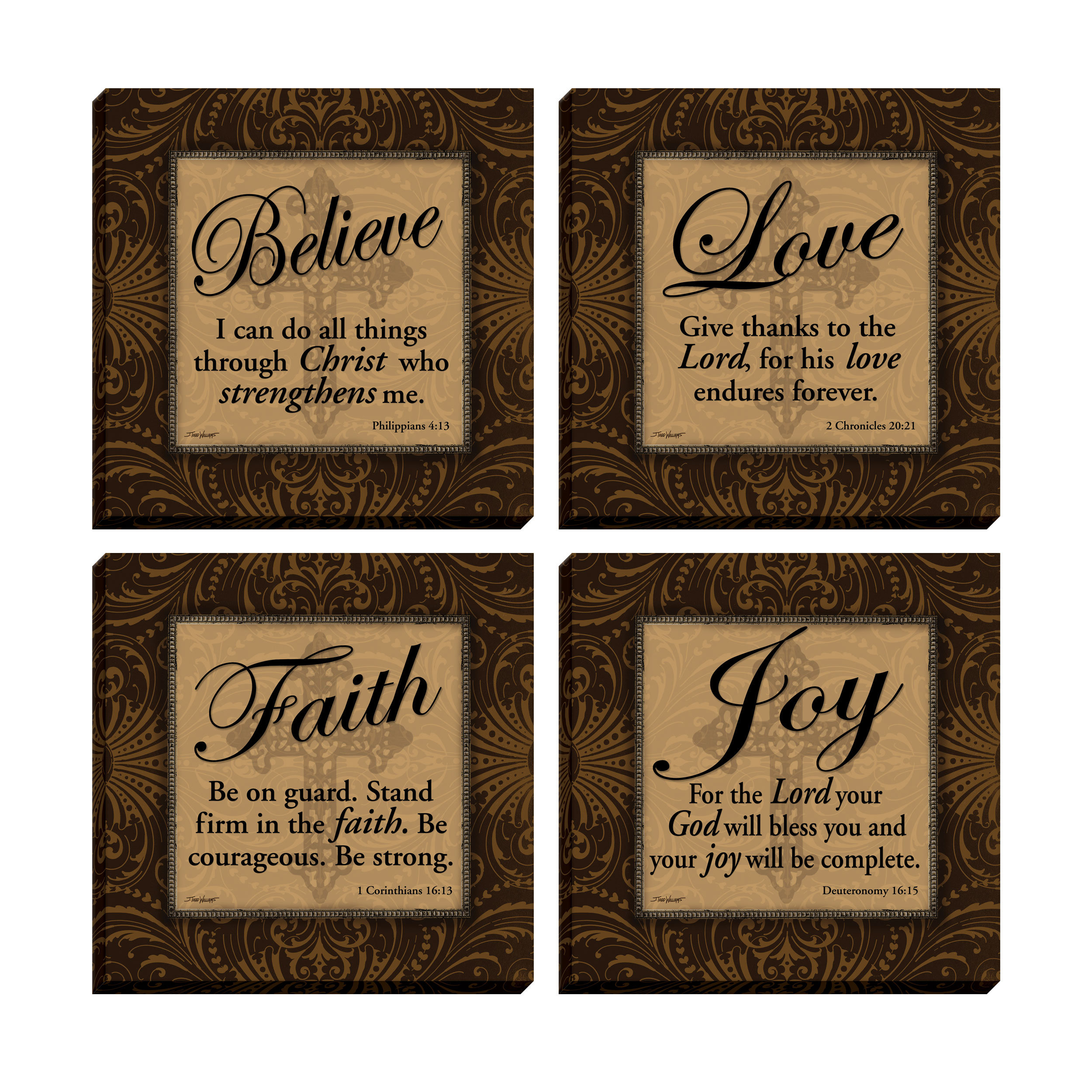 Red Barrel Studio® Classic Religious Quotes by Todd Williams - 4 Piece ...