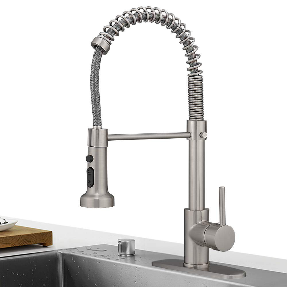 Fish hunter Rass Spring Kitchen Faucet With Pull Down Sprayer With ...