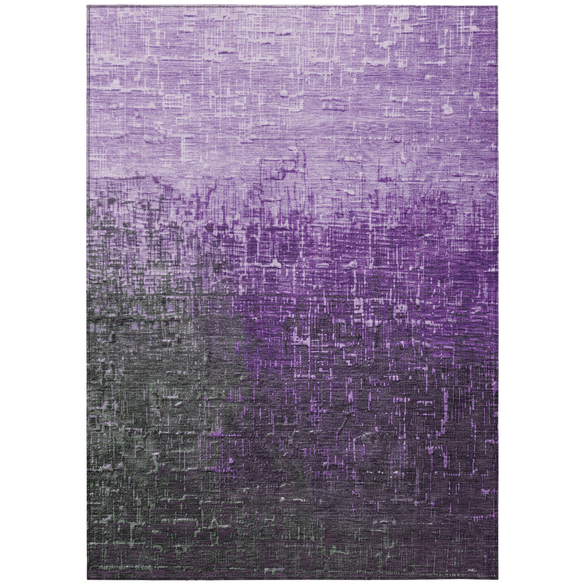 HomeRoots 8' X 10' Purple Ombre Washable Indoor Outdoor Area Rug | Wayfair