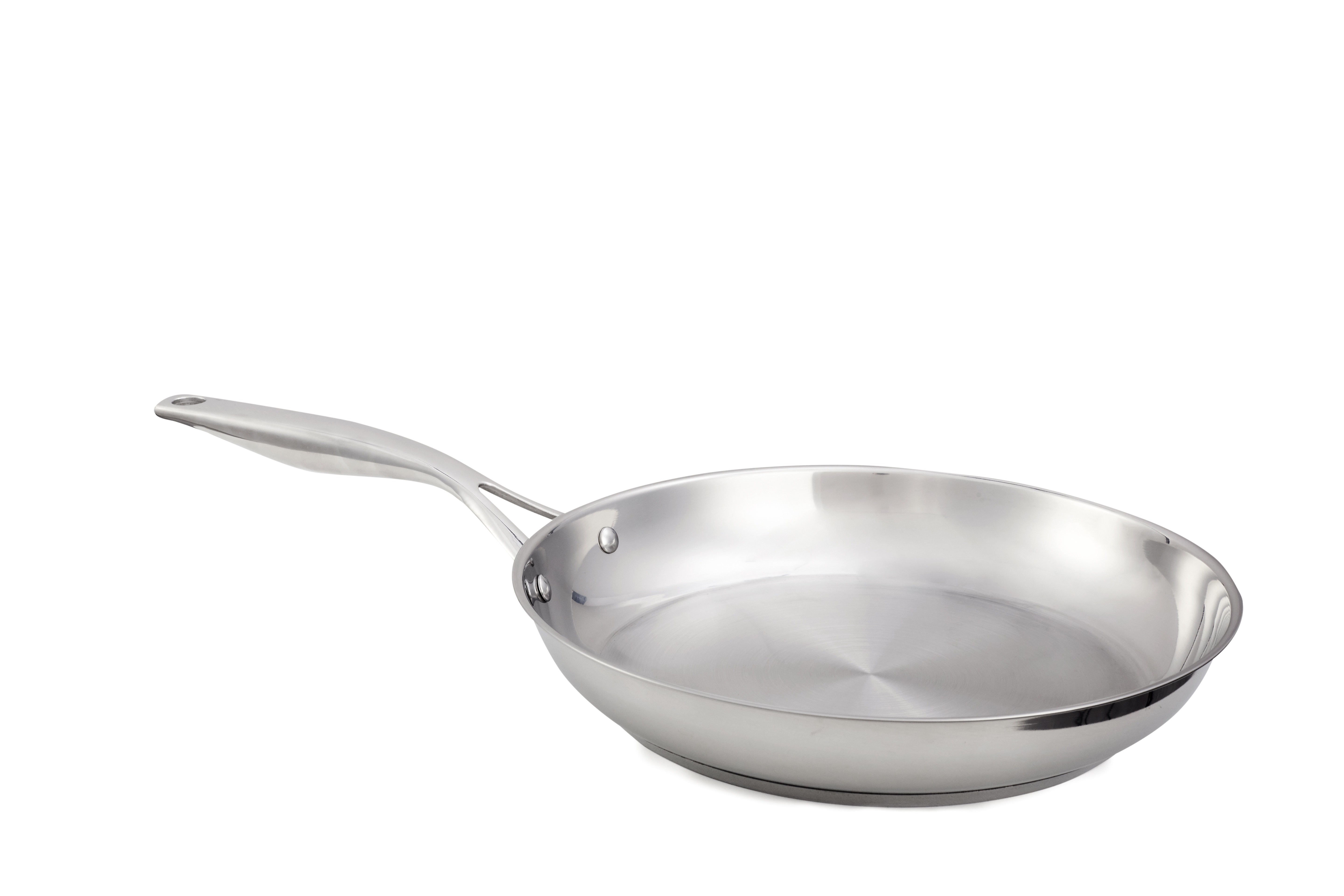 DAVYLINE 12" Stainless Steel Frying Pan with Aluminium Core & Secured ...