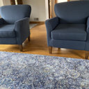 Darby Home Co Ullin Floral Navy Sapphire Blue Performance Area Rug ...