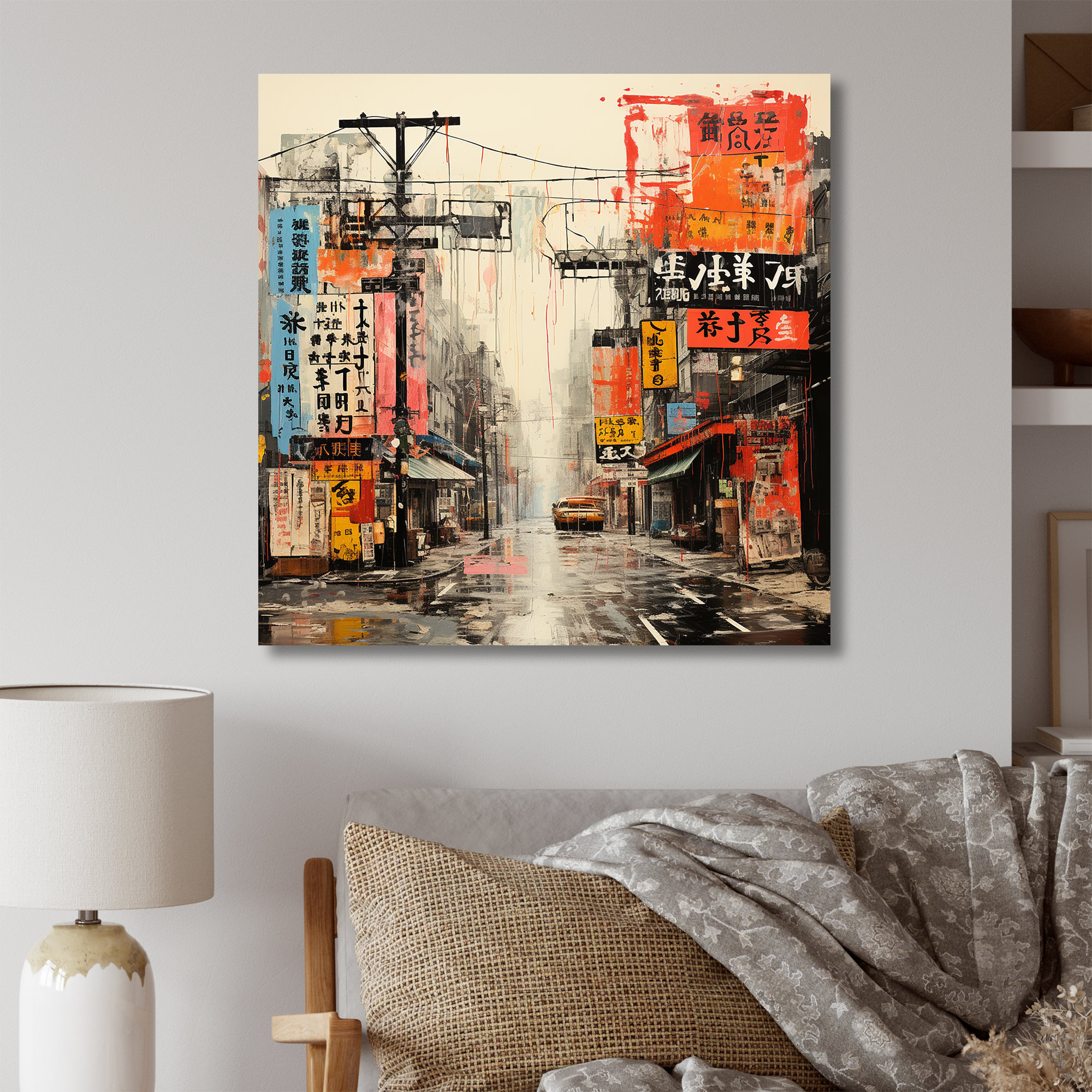 Ebern Designs Pop Art Beijing Cityscape Collage I - Beijing Wall Art ...