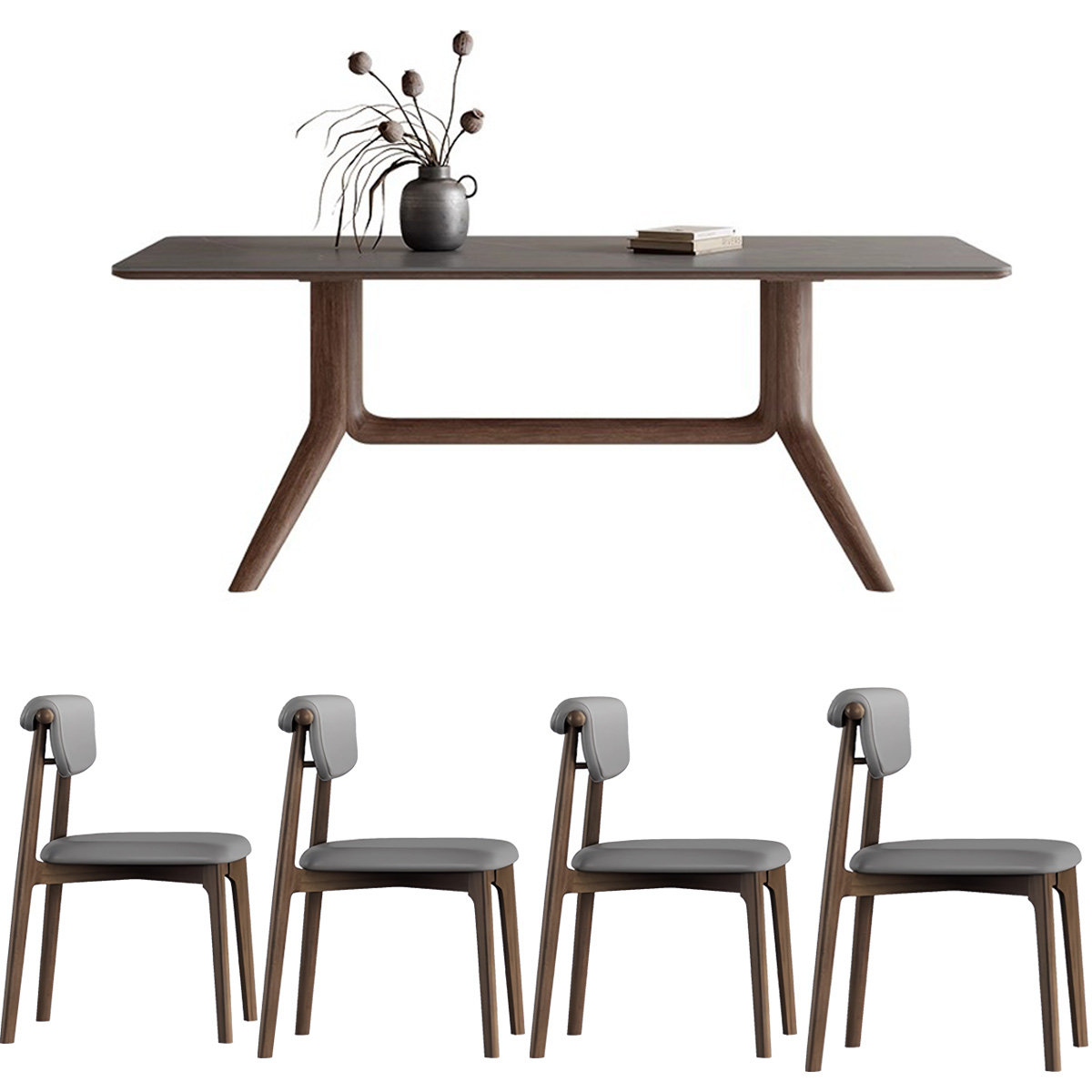 Elysian Haven Furnishings Light Luxury Modern Simple Dining Table 5 ...
