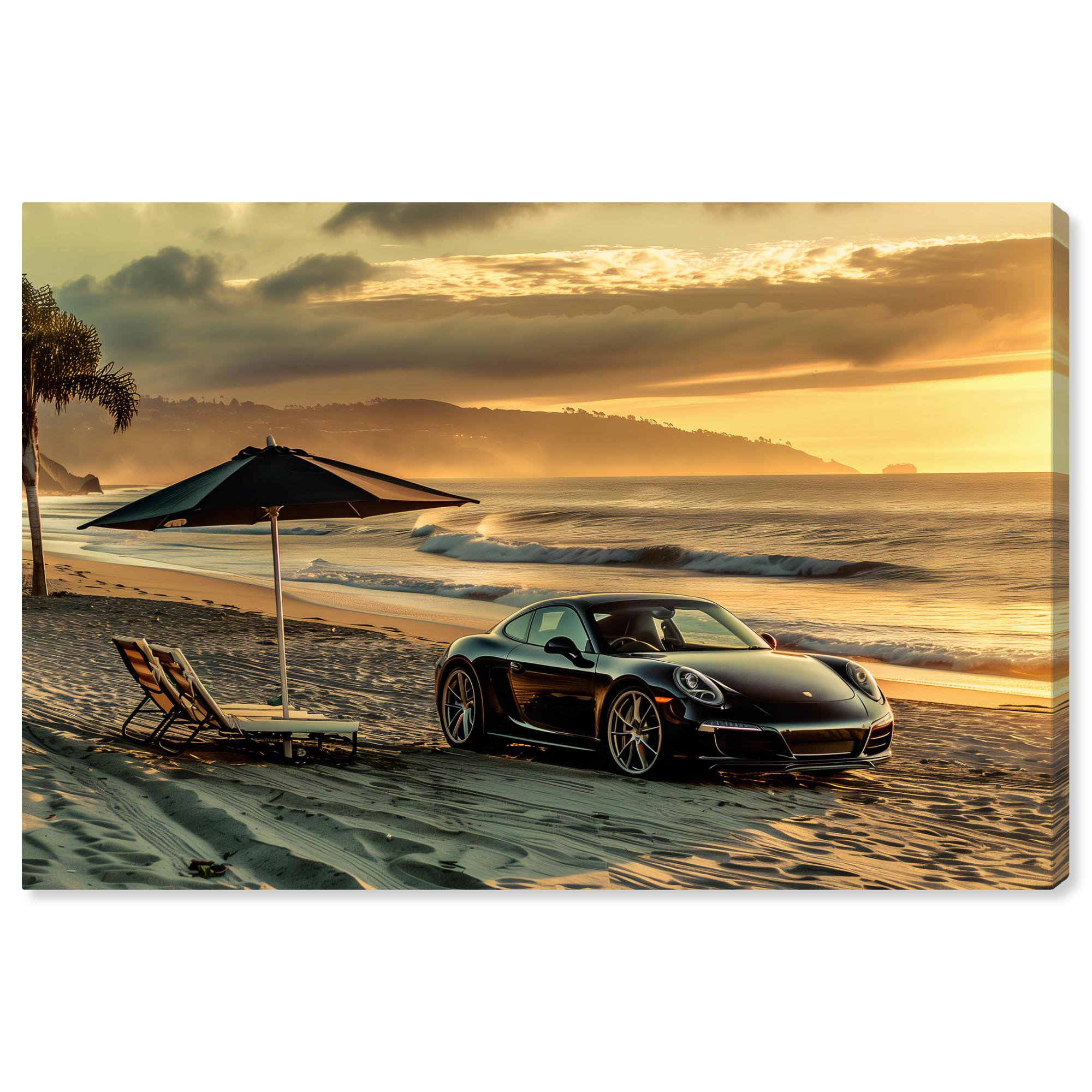 Art Remedy Lovely Sunset Beach Drive Canvas by Art Remedy | Wayfair