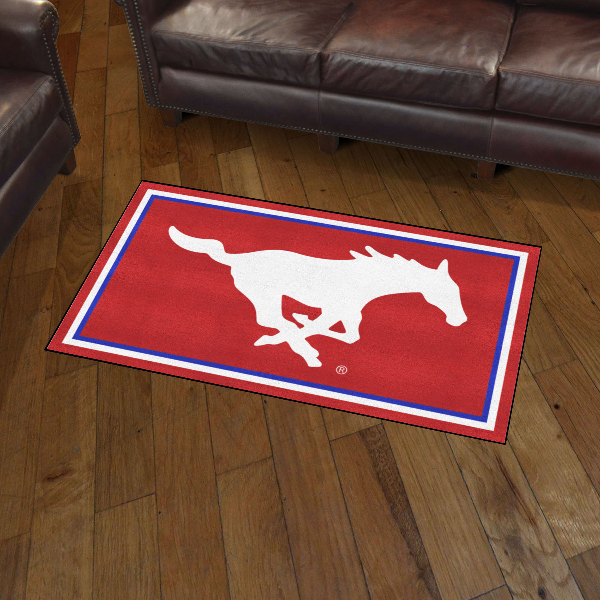 FANMATS 26898 NCAA SMU Mustangs 3ft. x 5ft. Plush Area Rug | Sports Fan ...