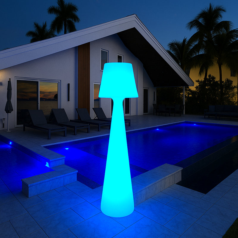 Newgarden Spain 65'' Battery Integrated LED Outdoor Floor Lamp | Wayfair