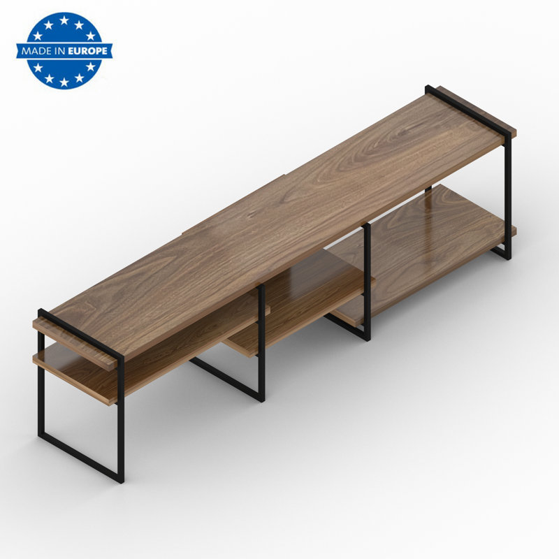 Latitude Run® TV Stand for TVs up to 78", Modern 3 Compartment TV Stand ...