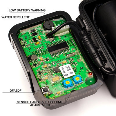 Techo Touchless Toilet Flush Kit With 8” Sensor Range, Adjustable ...