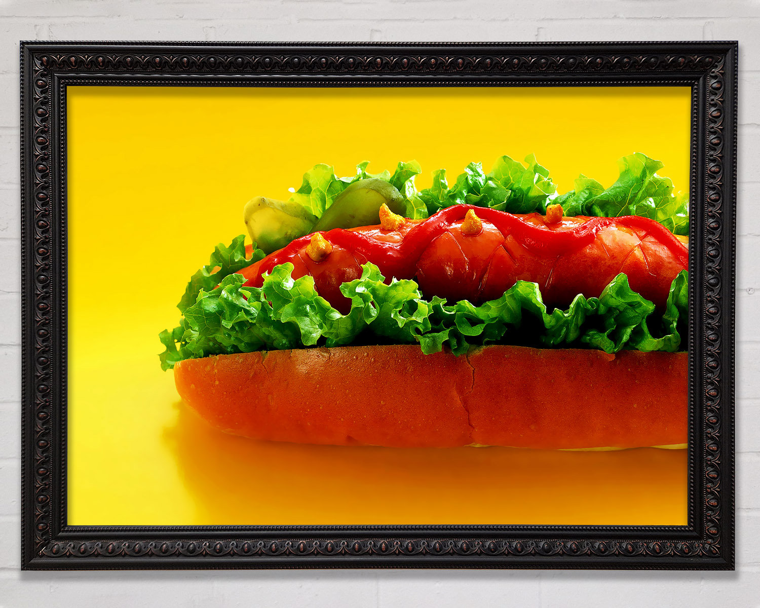 Bright Star Hot Dog With Everything - Single Picture Frame Art Prints ...