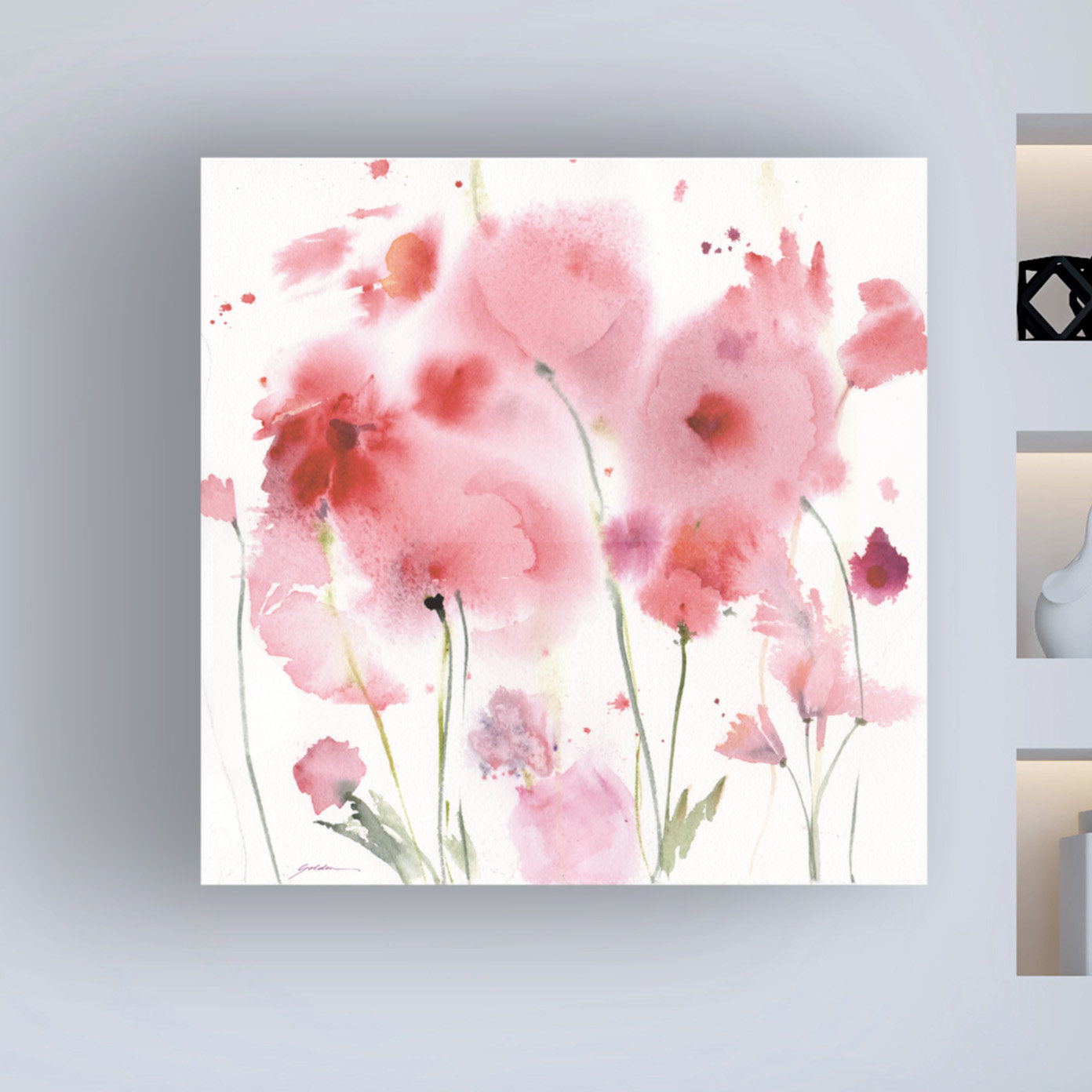 Winston Porter Blush 1 by Sheila Golden - Wrapped Canvas Graphic Art ...