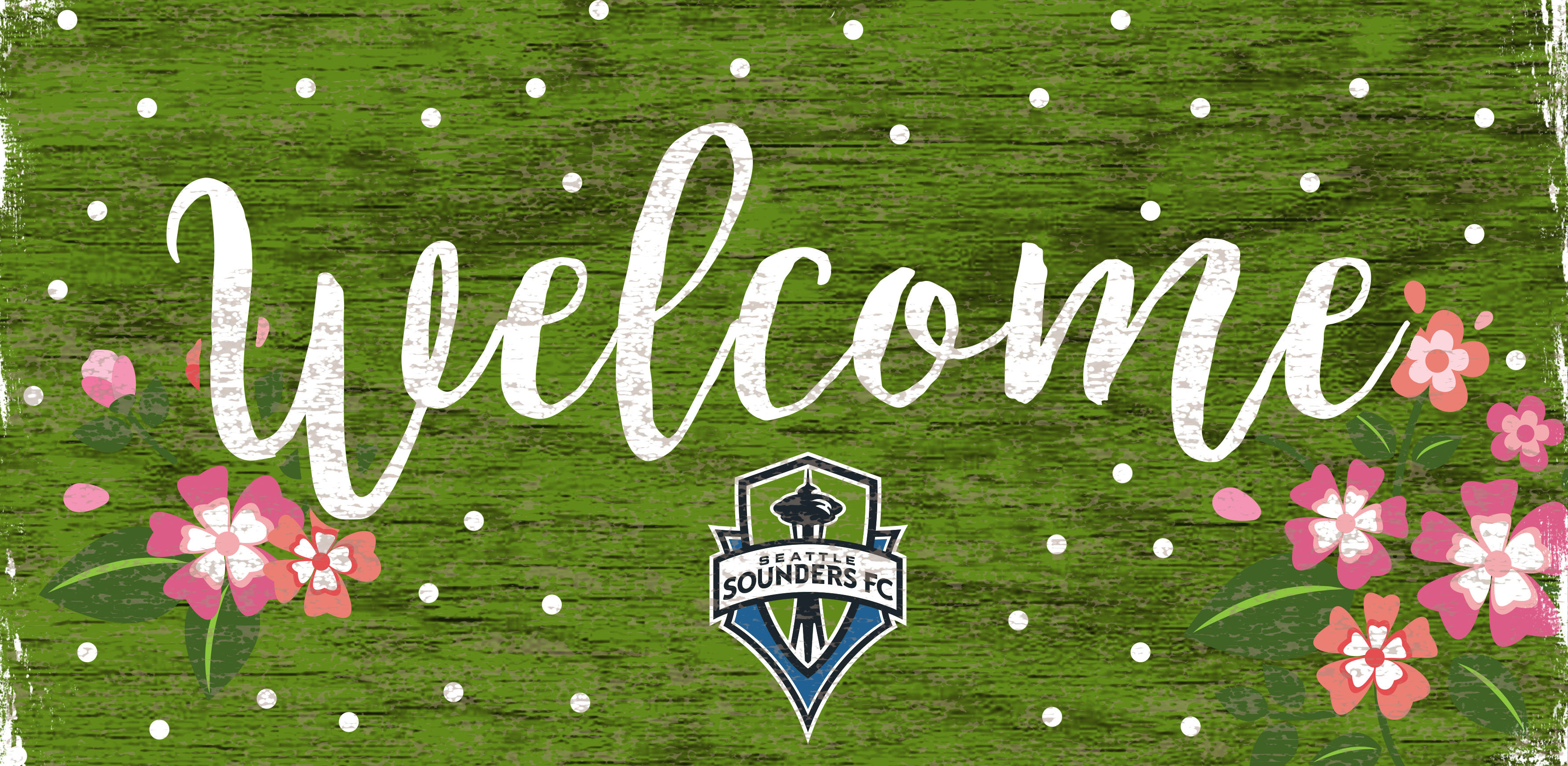 Fan Creations Seattle Sounders Welcome Floral Wall Décor | Wayfair