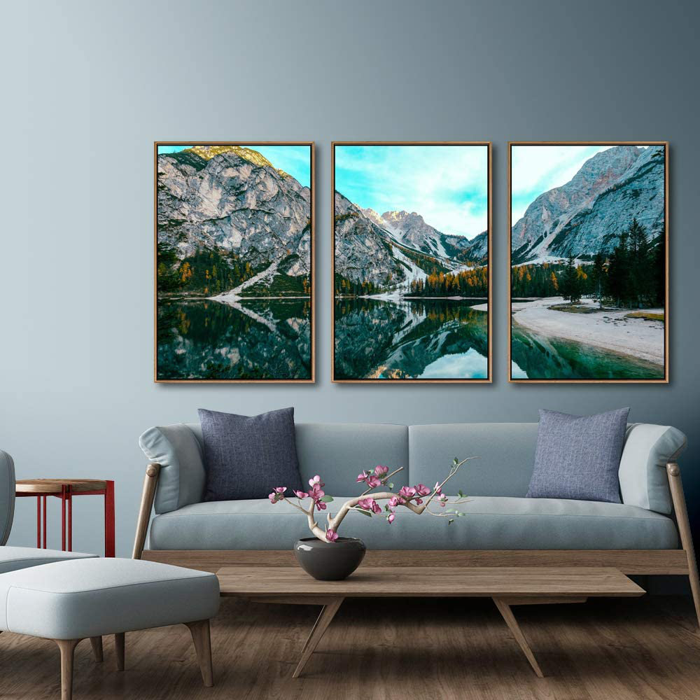 IDEA4WALL Nature Landscape Framed Canvas Wall Art For Living Room ...