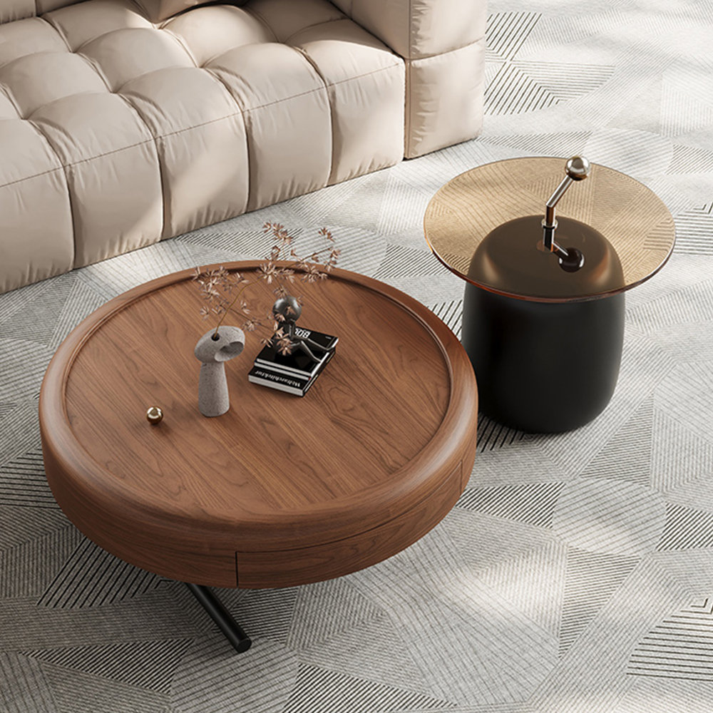 Wu's StylishVault Minimalist light luxury walnut tea table - Wayfair Canada