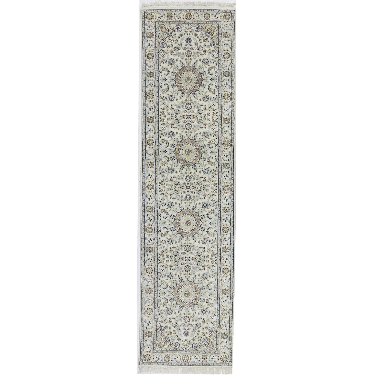 Canora Grey Marguy Blue Traditional 9X12 Indo Nain Oriental Area Rug ...