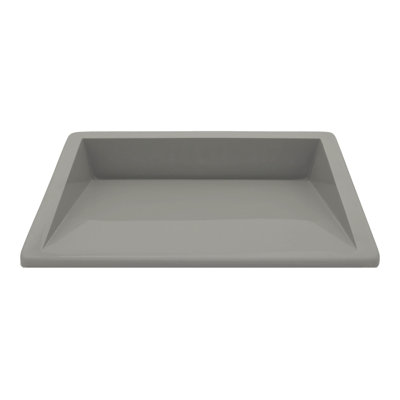 Marble-Lite 16'' Haze Gray Polymarble Rectangular Undermount Bathroom ...