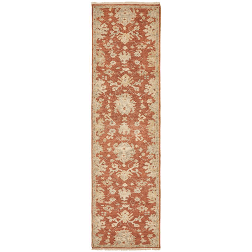Madison Couture Rugs Oasis Hand-Knotted Rust Wool Area Rug | Perigold