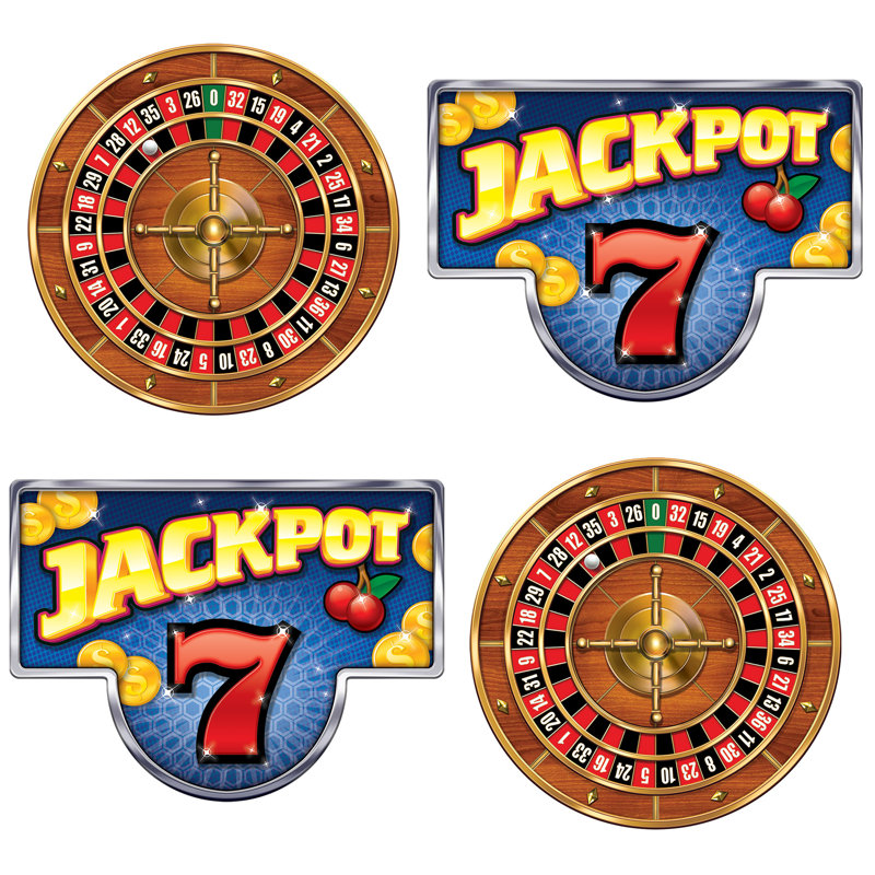 Beistle Cas Hang Roulette Wheels &Jackpot Signs | Wayfair