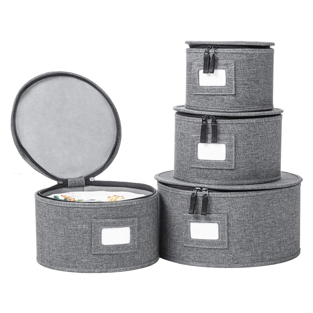 AKLOV Cardboard Dinnerware Storage Set with Felt Dividers Included ...