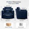 Everly Quinn 32.7" Wide Upholstered Swivel Accent Armchair With Sloped ...