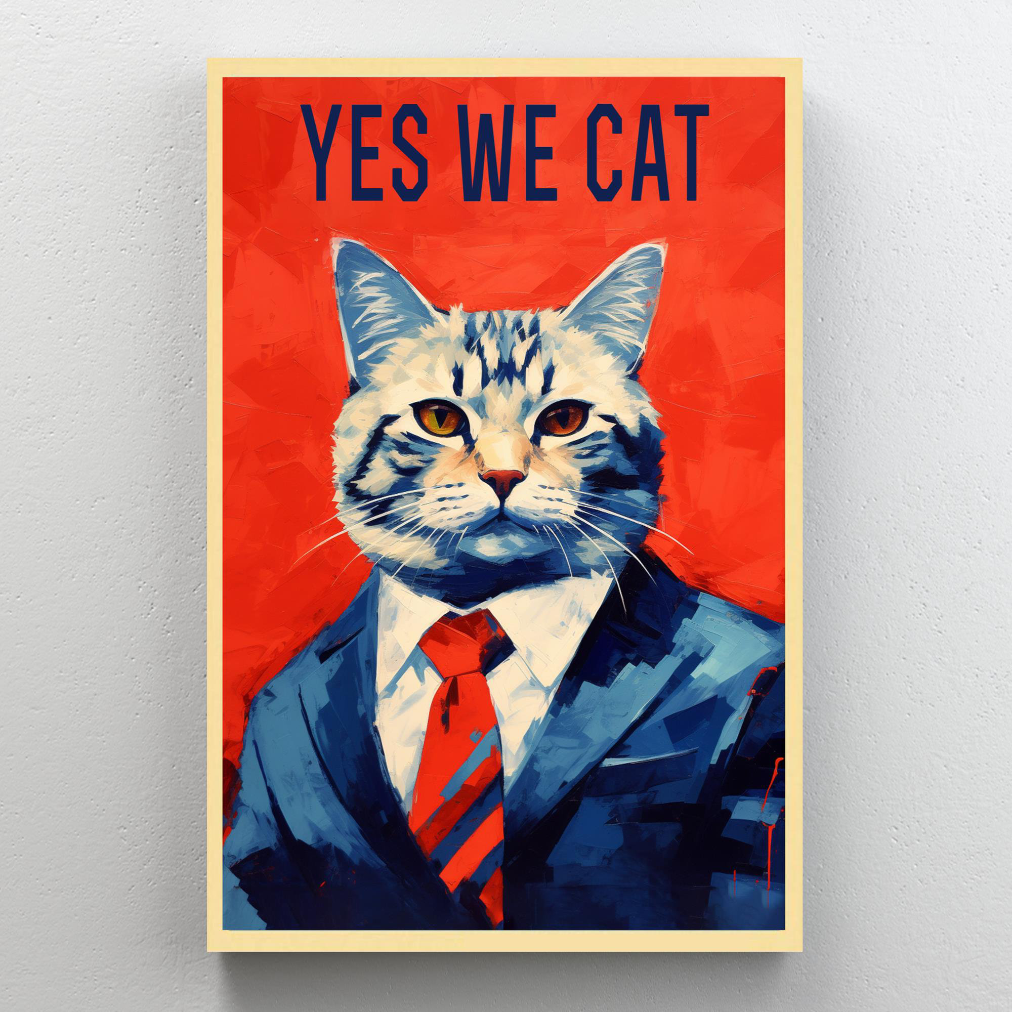 Trinx Kiesa Yes We Cat - 1 Piece Rectangle Graphic Art Print On Wrapped ...
