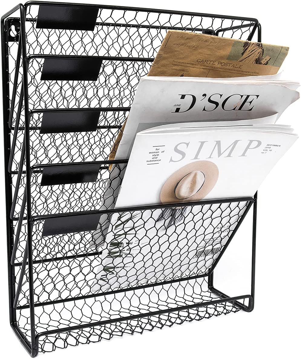 Ebern Designs Denzogpa Metal Magazine Rack | Wayfair