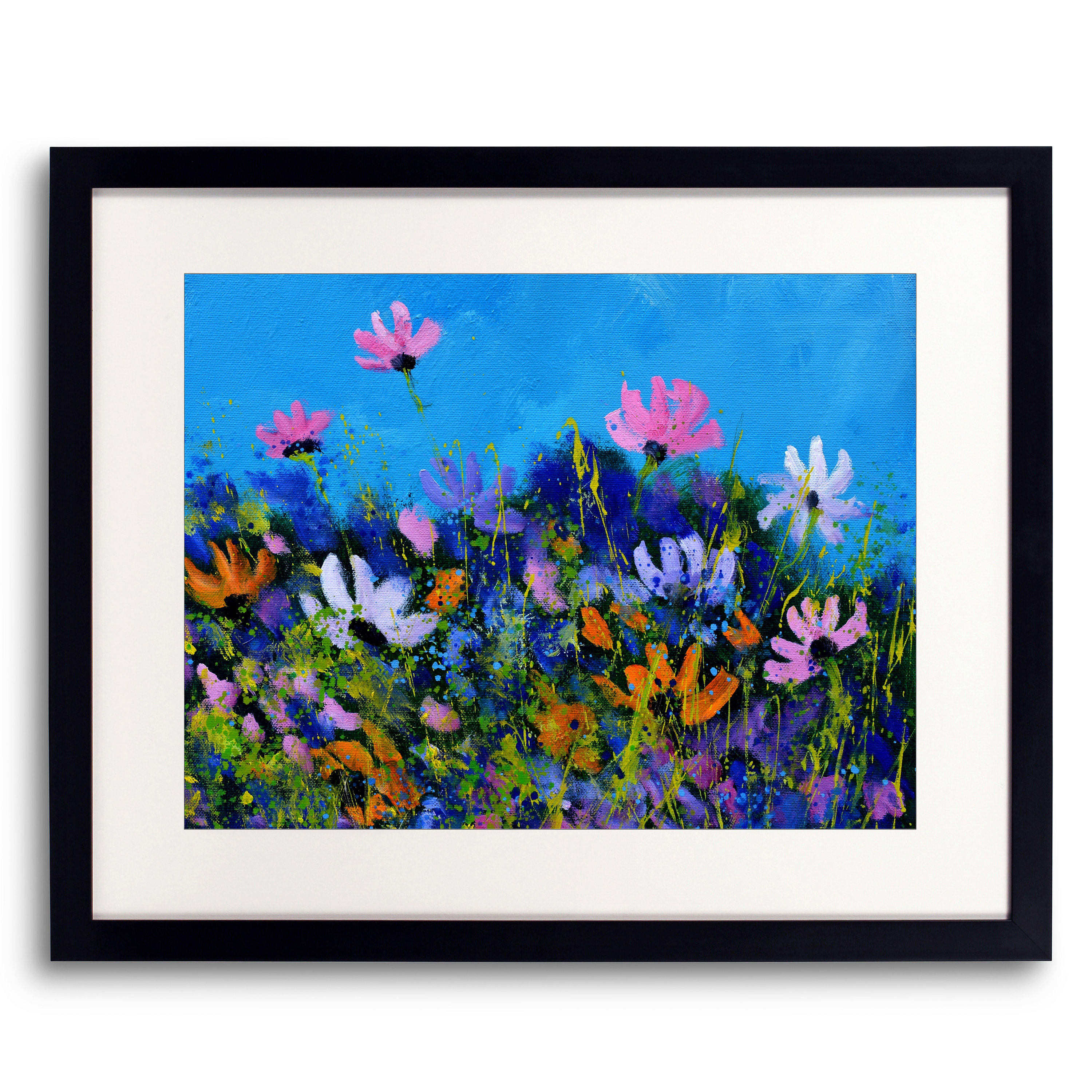 Made & Curated A Few Cosmos Flowers by Pol Ledent - Painting | Wayfair